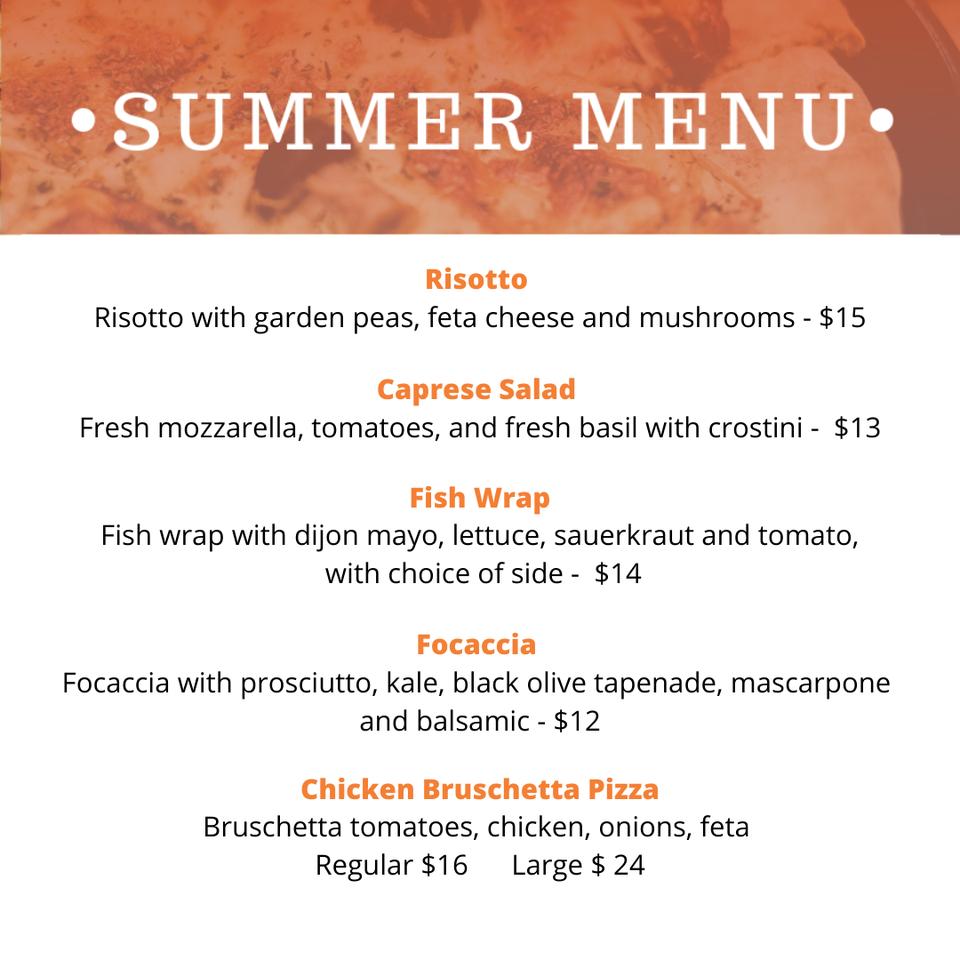 Menu at Tony V's Pizza & Restaurant, Sudbury