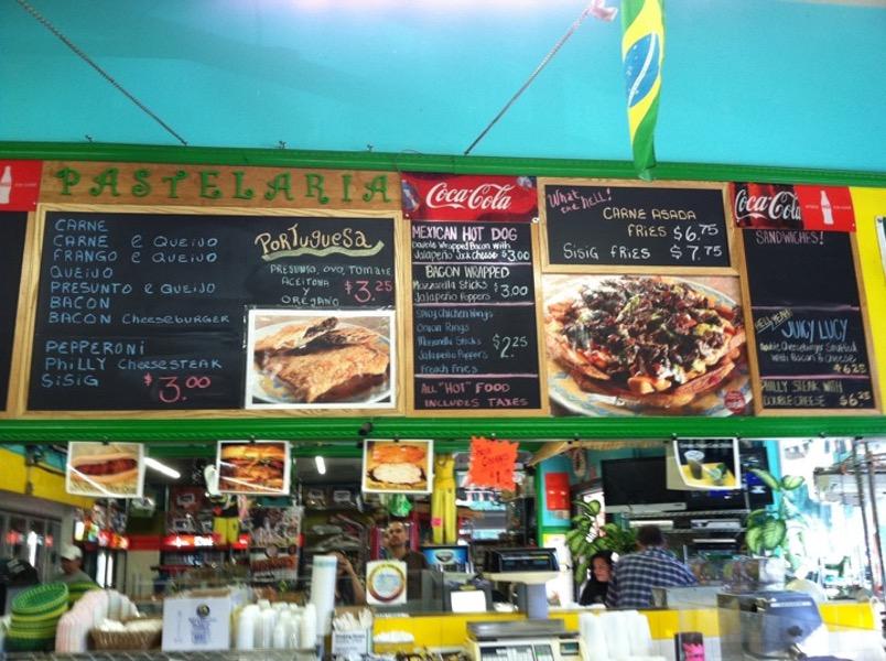 Menu at Brazilian Market restaurant, Daly City