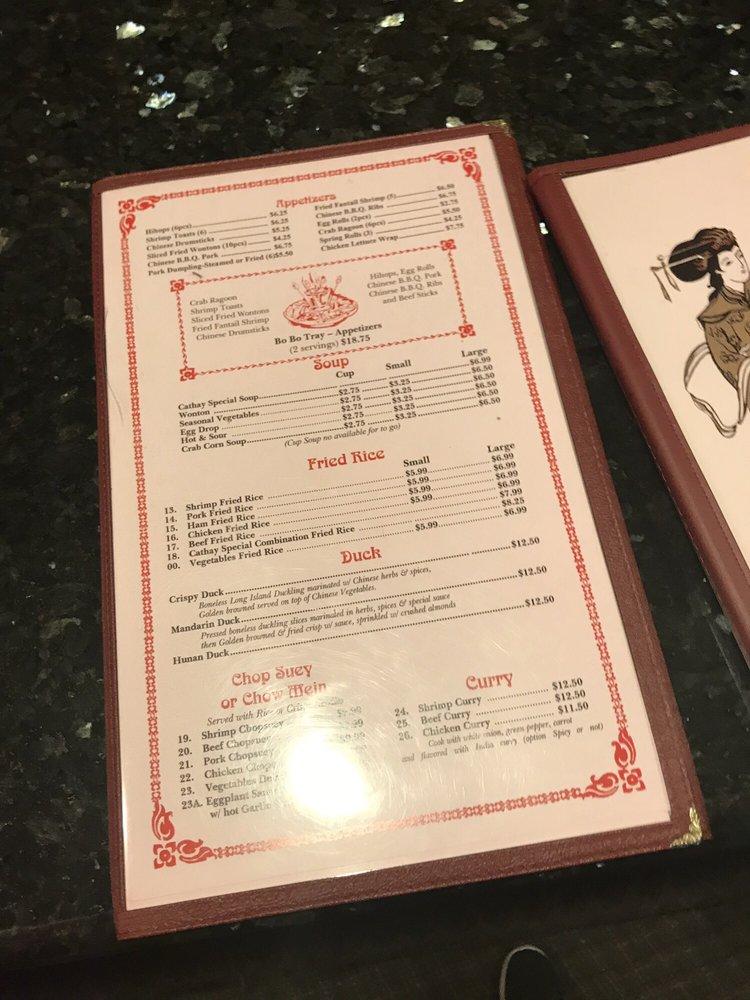Menu at Cathay Imperial pub & bar, Metairie
