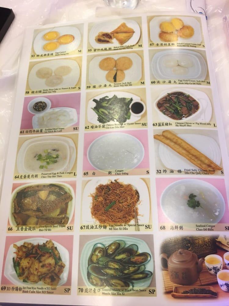 Menu at Crown Seafood restaurant, Houston