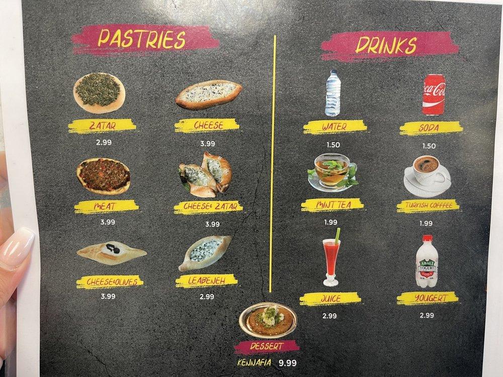 Menu at Habibi Restaurant, Houston