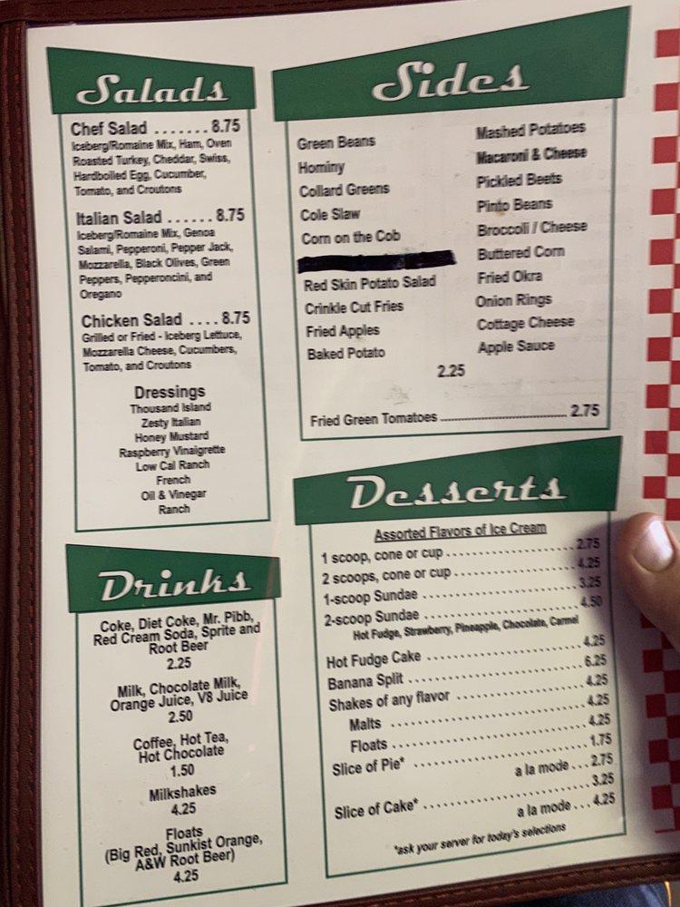 Menu at Hillview Family Diner restaurant, Louisville