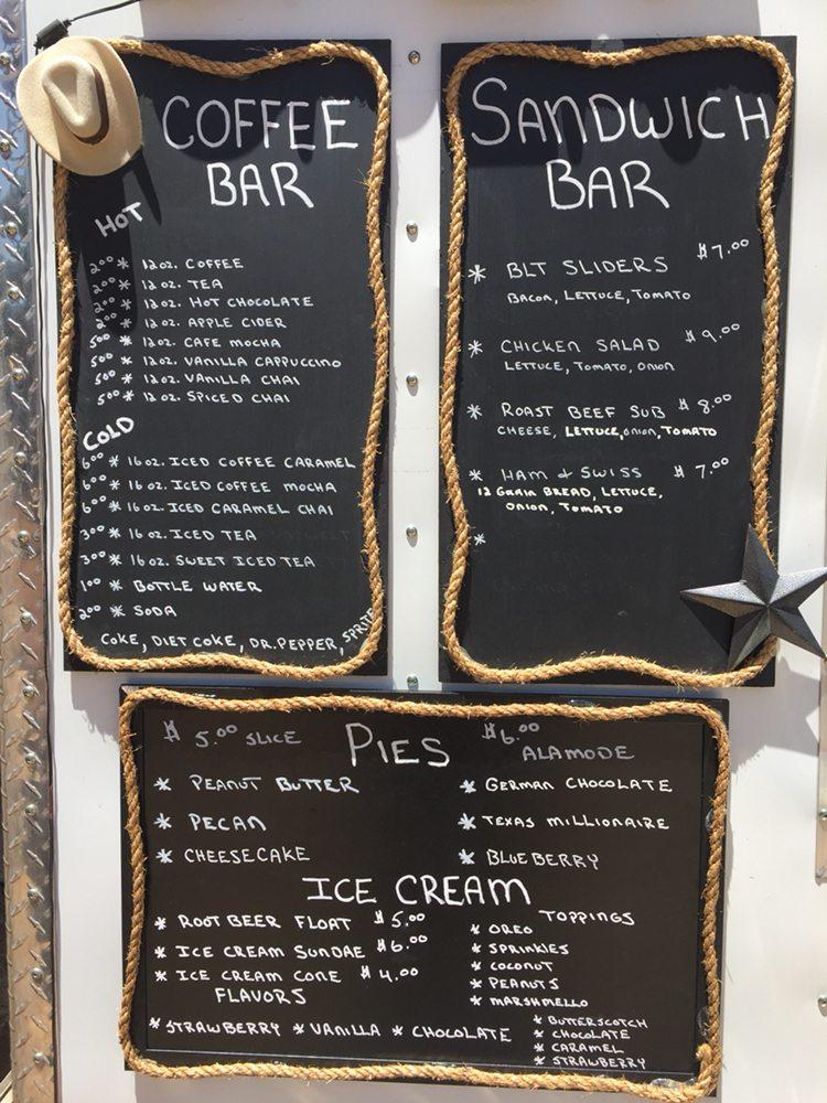 Menu at The Pie Source Texas Pie and Coffee Bar, Pipe Creek