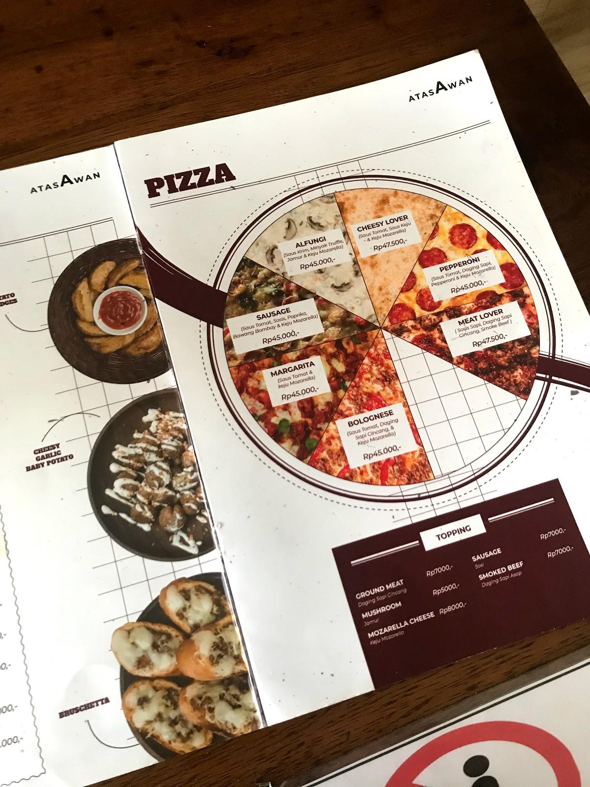 Menu at Waroenk Atas Awan cafe, Tangerang