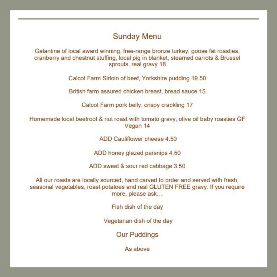 Menu at The Crown Inn pub & bar, West Grinstead