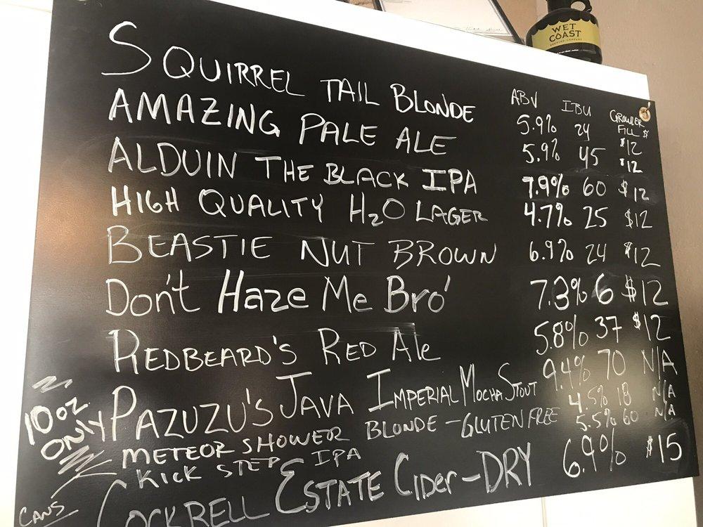 Menu at Acorn Brewing pub & bar, Edgewood