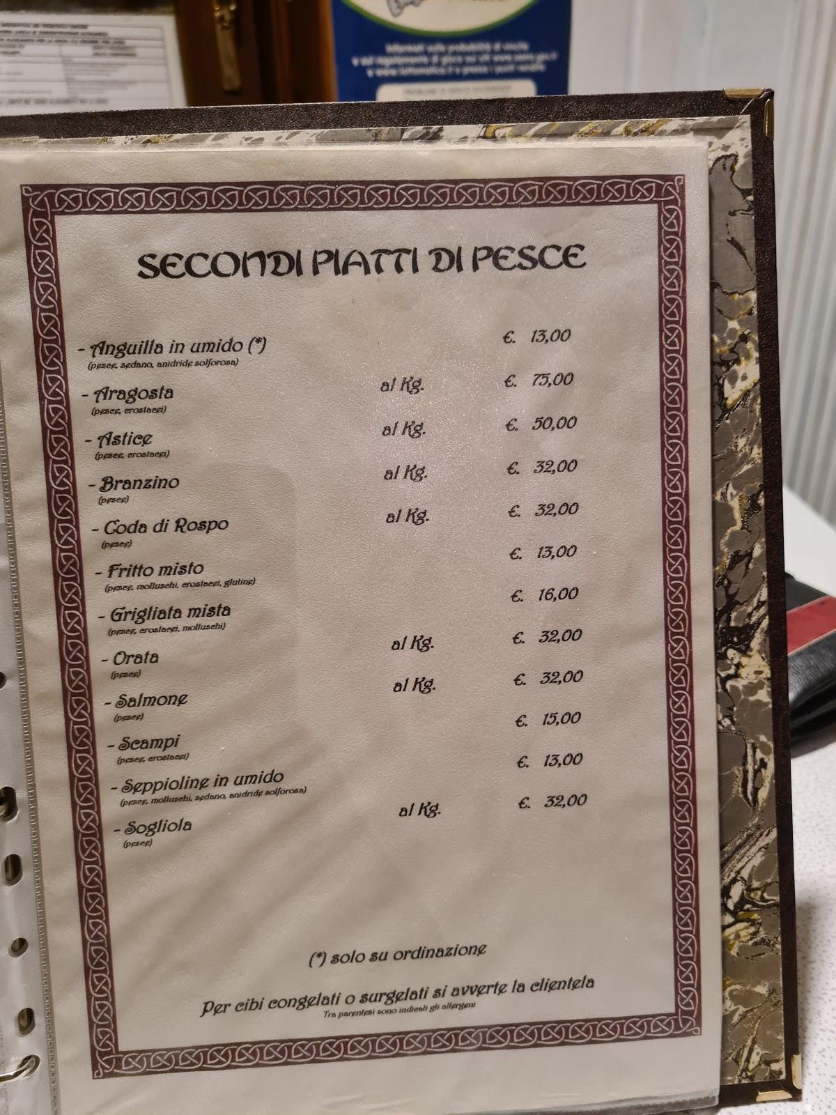 Menu at Bar Trattoria Al Vecio Ritrovo, Colle Umberto