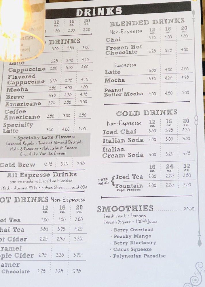 Menu at Blue Ridge Coffee pub & bar, Casper, Wyoming Blvd SW
