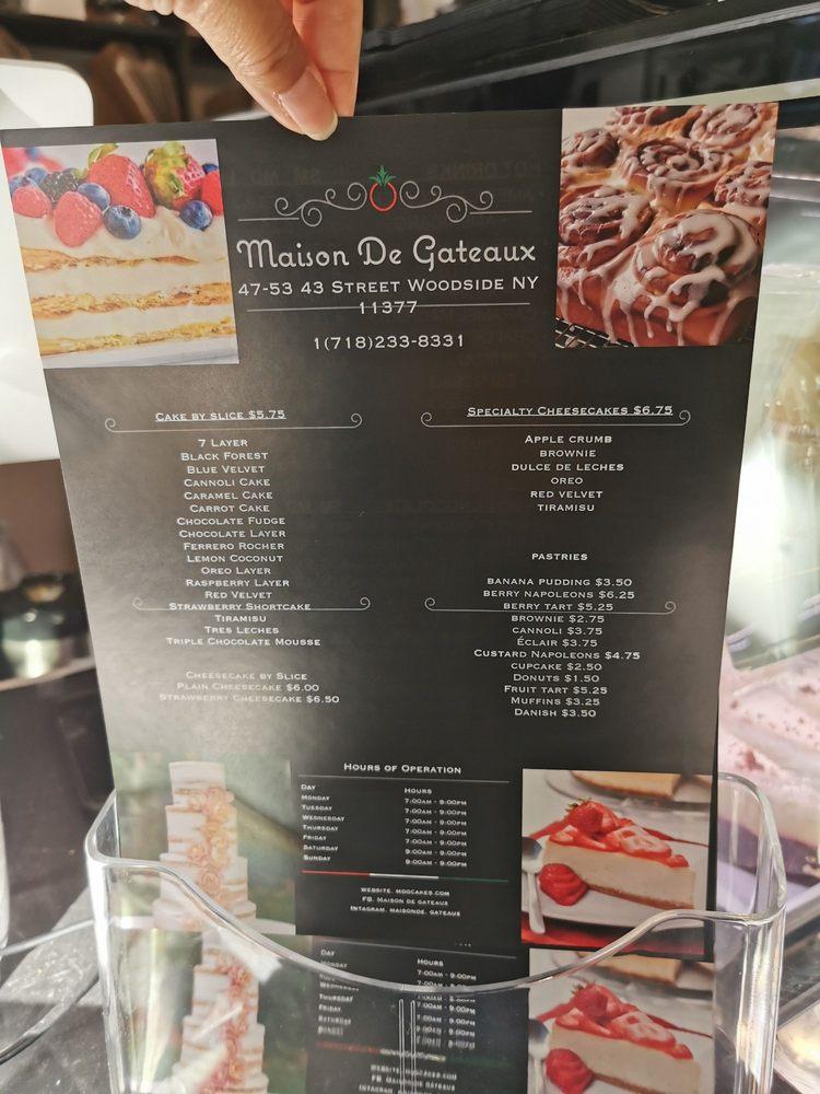 Menu at Maison De Gateaux desserts, New York City