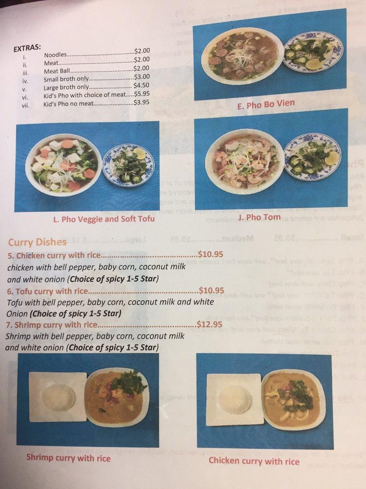 Menu at Mongolian BBQ, Great Falls