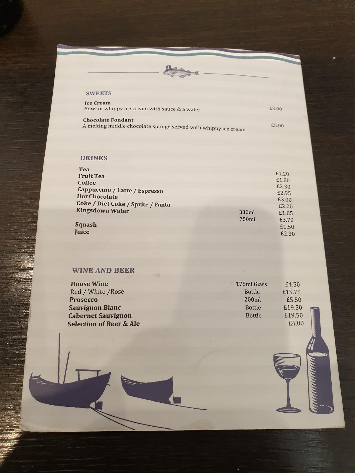 Menu at Sea View fast food, Deal