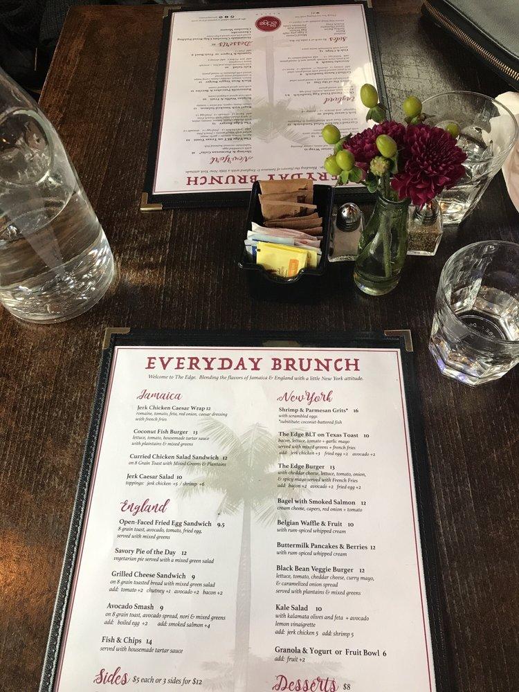 Menu at The Edge Harlem pub & bar, New York City, 101 Edgecombe Ave