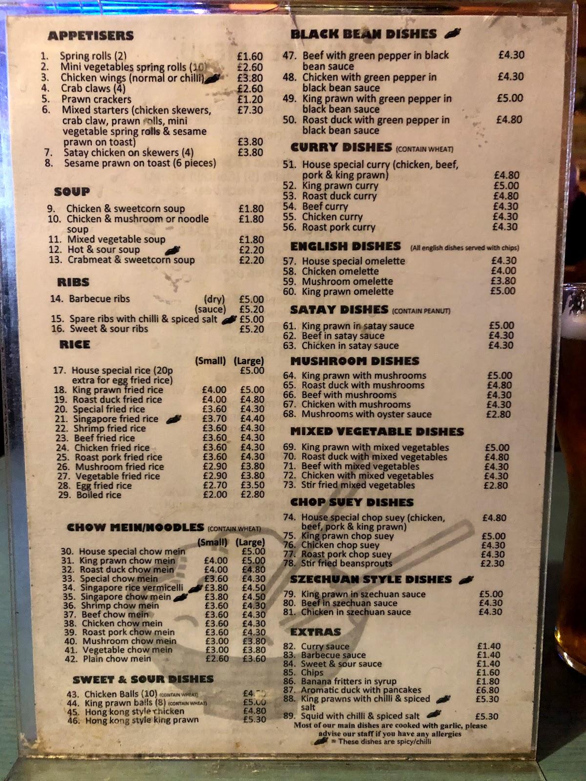 Menu at The Nott pub & bar, London
