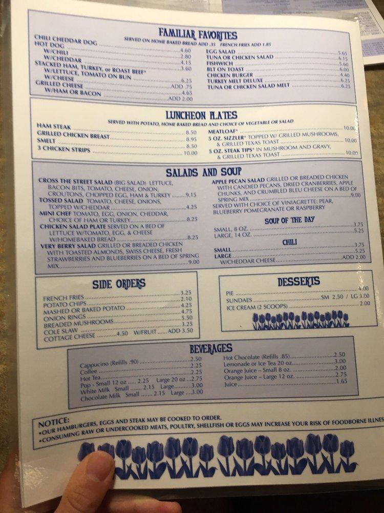 Menu at Windmill Restaurant, Holland