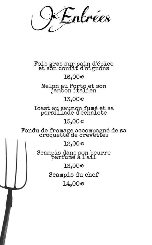 Menu au Le restaurant de la ferme, Leuze-en-Hainaut