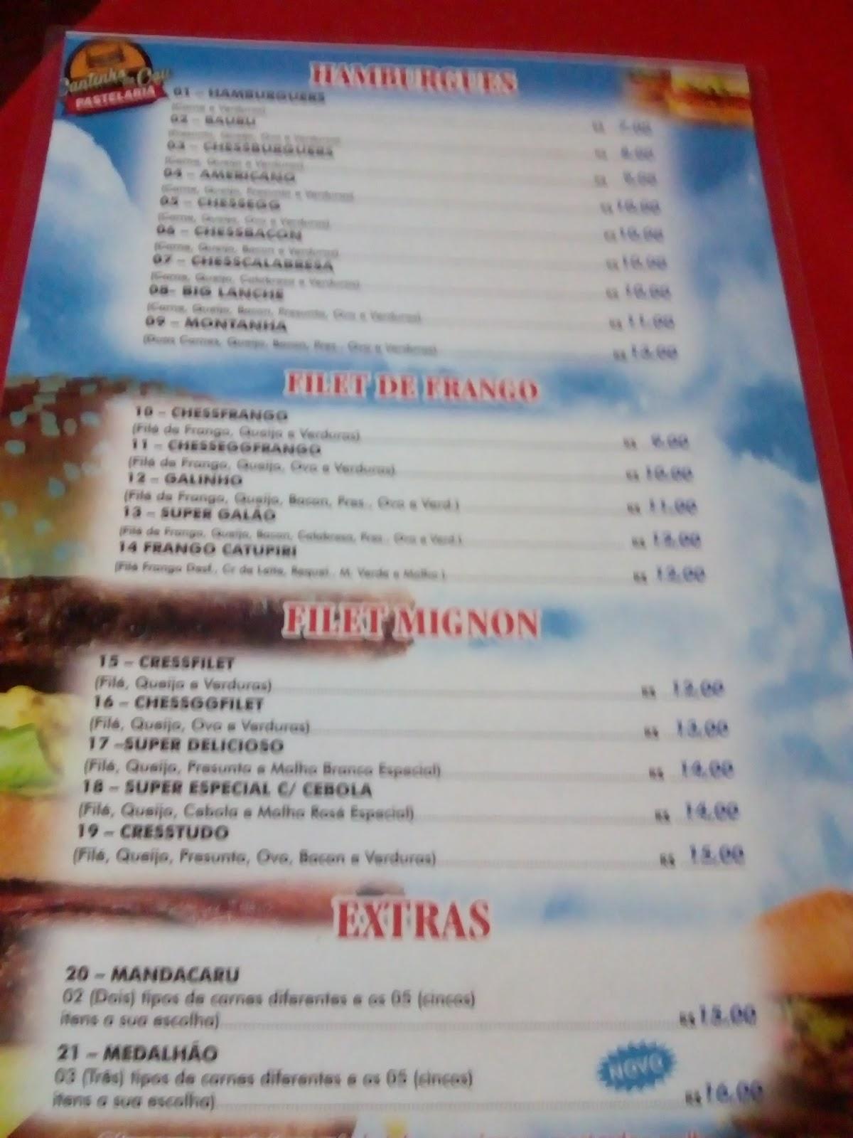 Menu at Hamburgueria CDC prime restaurant, Teresina