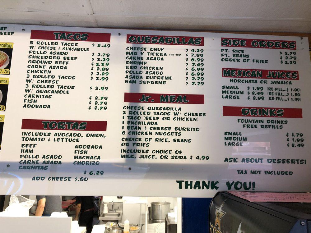 Menu at Lina's Mexican Restaurant, La Vista, Brentwood Dr