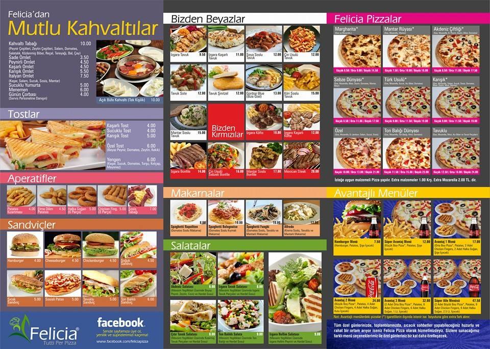 Menu at Felicia Offical Page, Kırıkhan