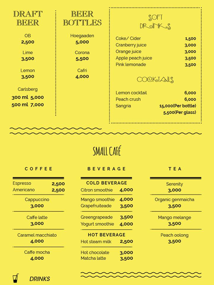 Menu at Im restaurant, Ulsan