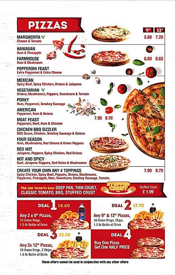 Menu at Castle Chicken & Kebab House restaurant, Callington