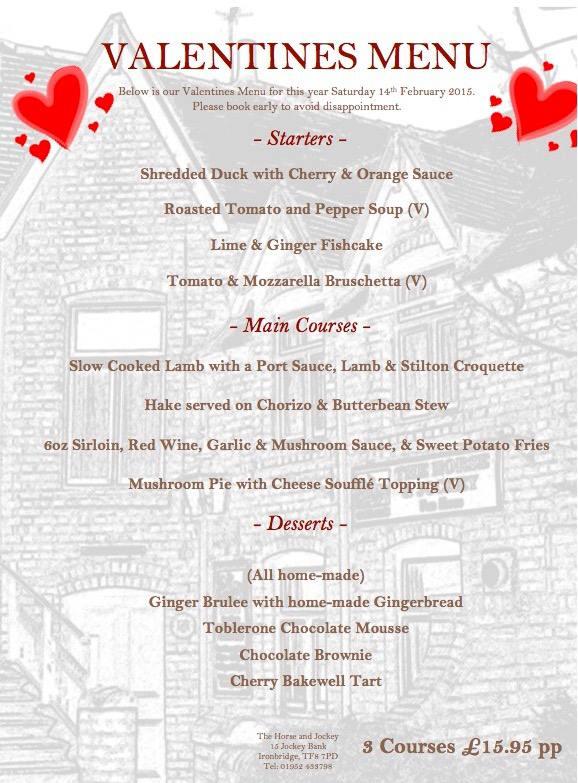 Menu at Horse & Jockey pub & bar, Telford, 15 Jockey Bank
