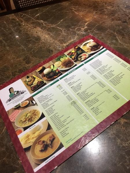 Menu at Madame Sari Restaurant, Bandung, Kartika Sari Dago