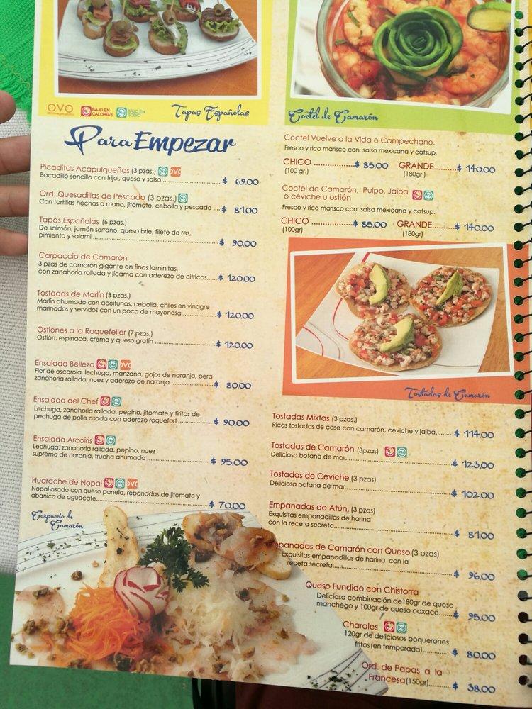 Carta de Restaurante Los Pericos, Valle de Bravo, Fray Gregorio Jiménez ...