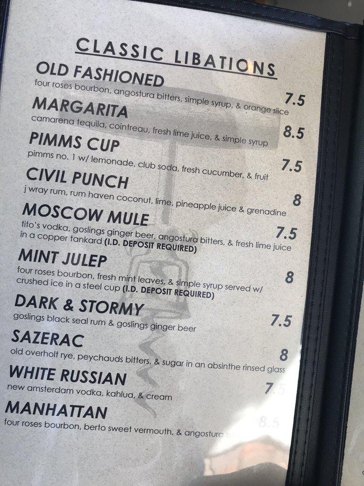 Menu at Civil Kitchen pub & bar, Springfield