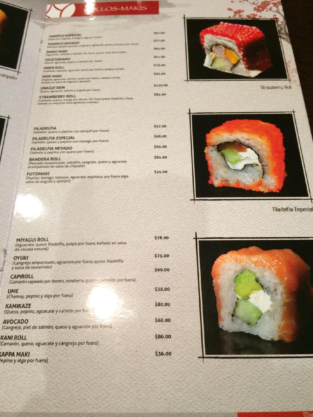 Carta del restaurante Tokyo Rose Del Valle, Ciudad López Mateos, Av ...