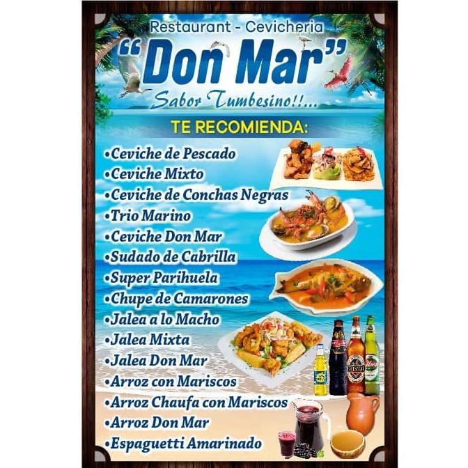 Menu at Restaurant Cevicheria Don Mar Tumbes, Rimac