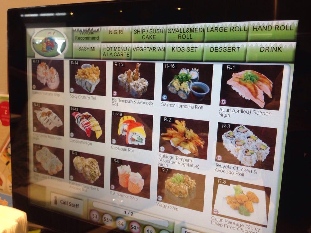 Menu at Sushi Train Welland Plaza restaurant, Welland, Welland Avenue