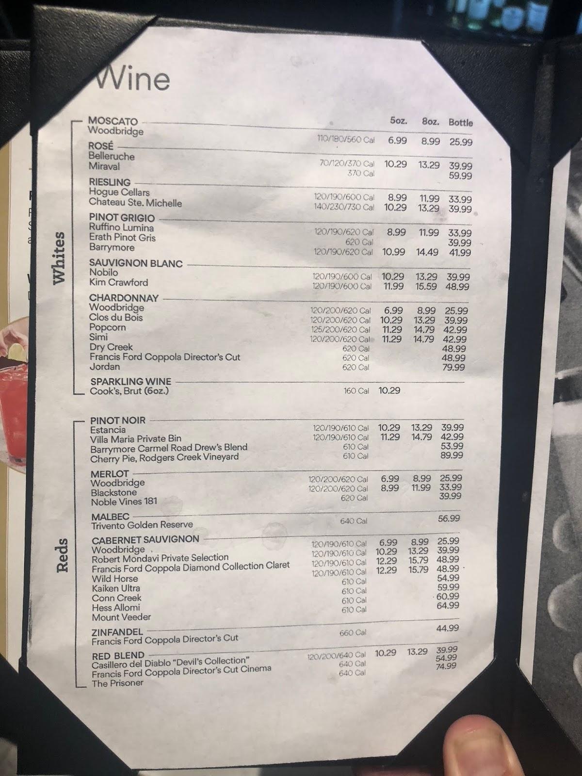 Menu at MacGuffins Bar, San Francisco