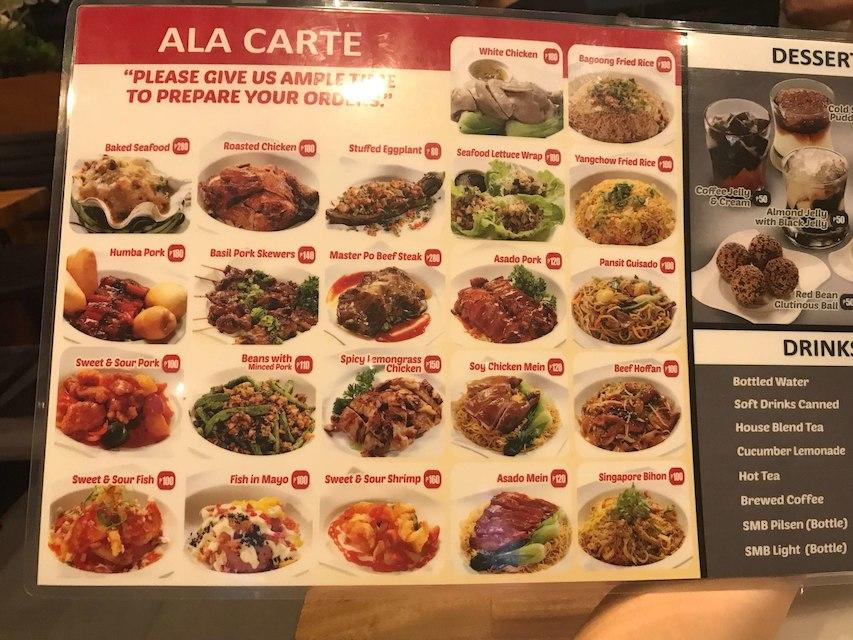 Menu at Master Po restaurant, Cebu City, Unit 9 Plaza Nouvlle