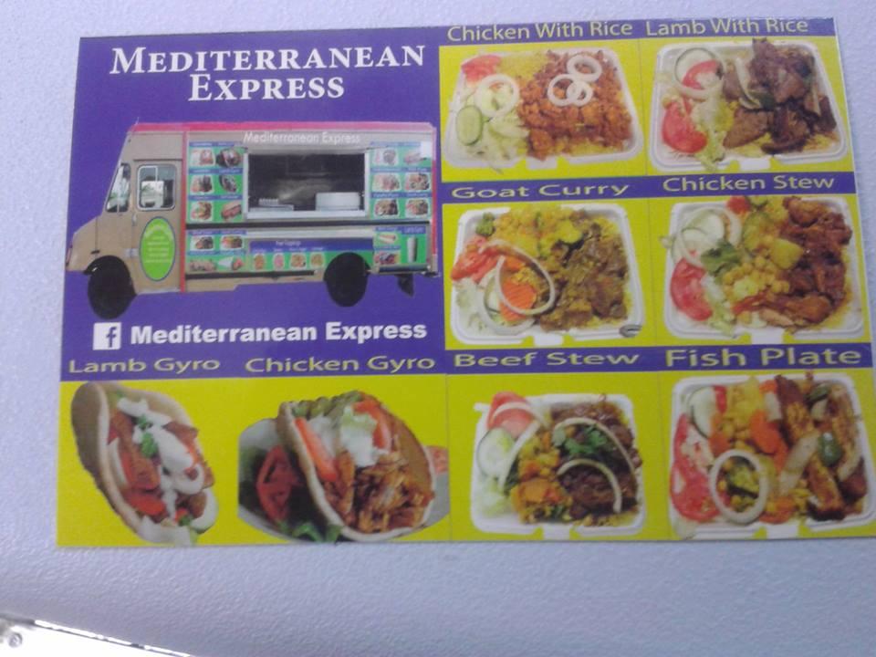 Menu at Mediterranean Express food truck Columbus Oh, Columbus