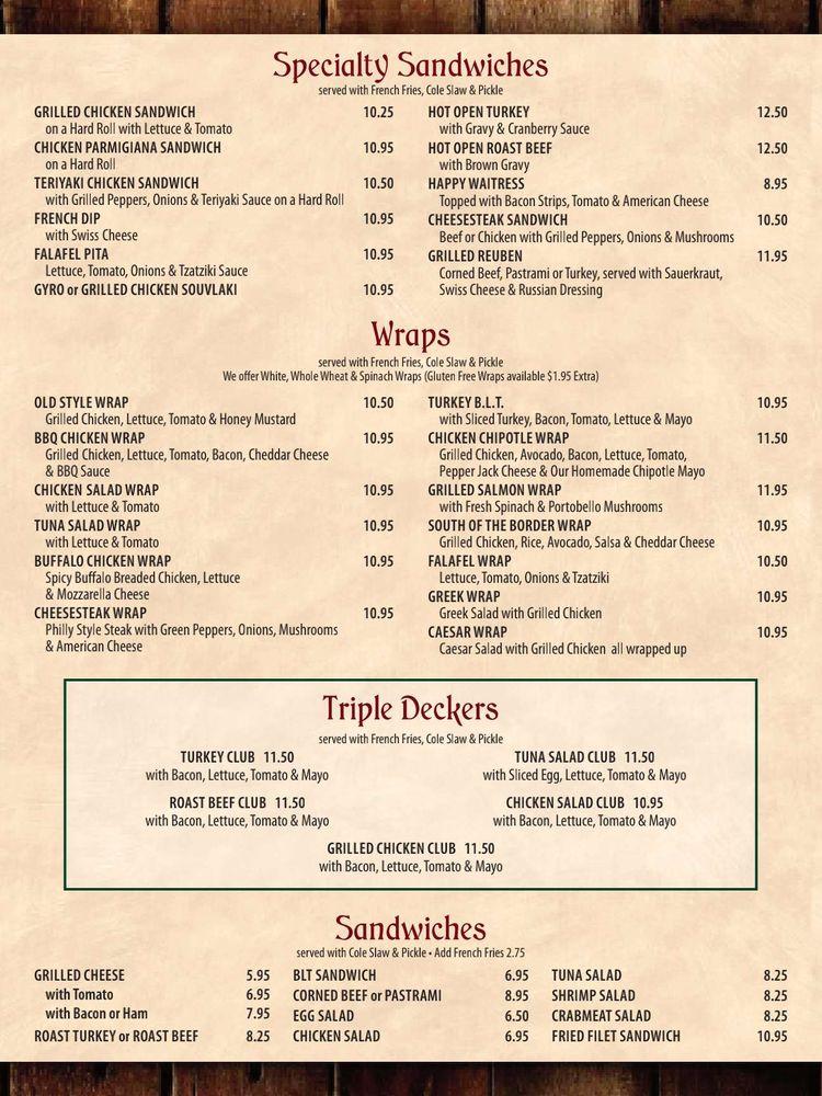Menu at Mom's Golden Griddle restaurant, Manalapan Township