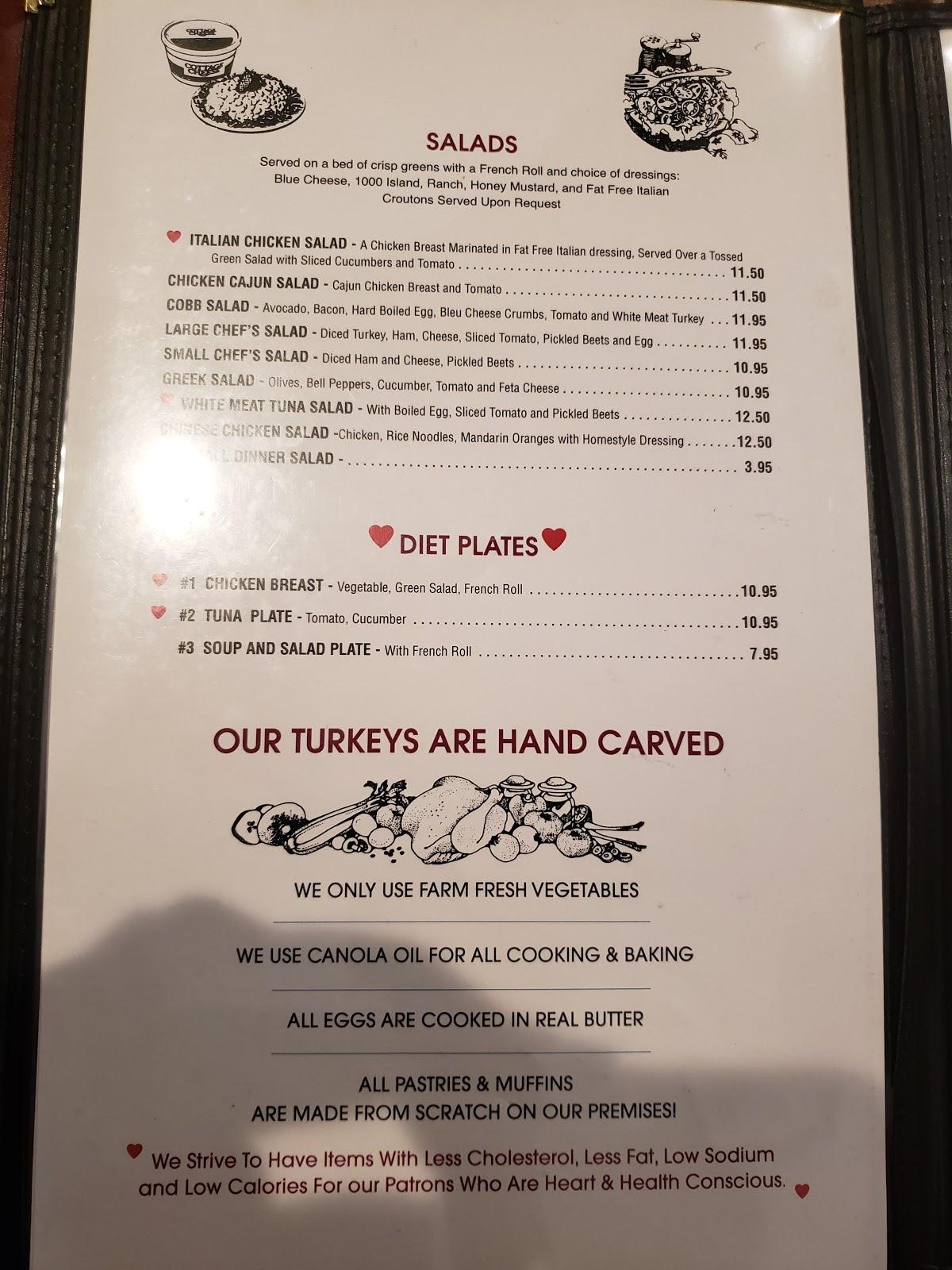Menu at Nat's On Ventura restaurant, Los Angeles