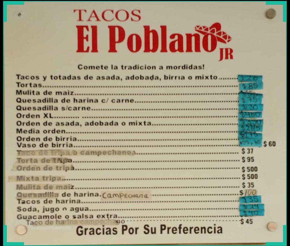 Carta de El Poblano Jr, Tijuana