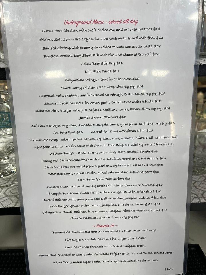 Menu at Josie's Country Store & Cafe, Ellsworth