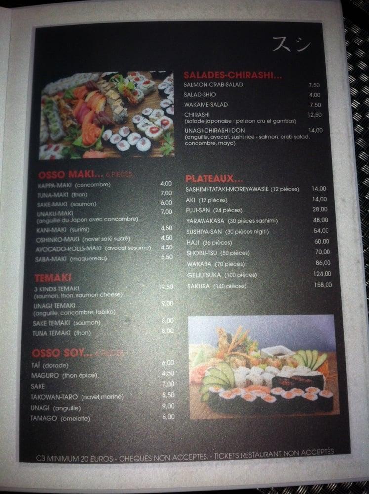 Menu at CAFE LA MARINE, Porto-Vecchio