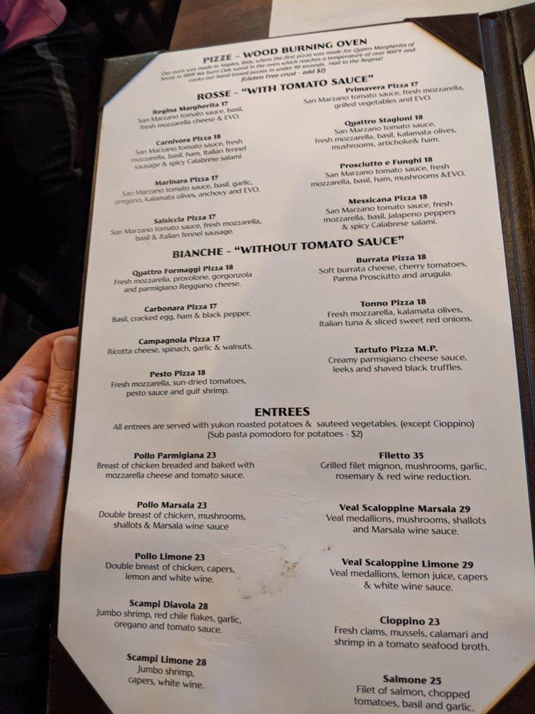 Menu at Matteo Trattoria & Pizzeria St Pete, Saint Petersburg
