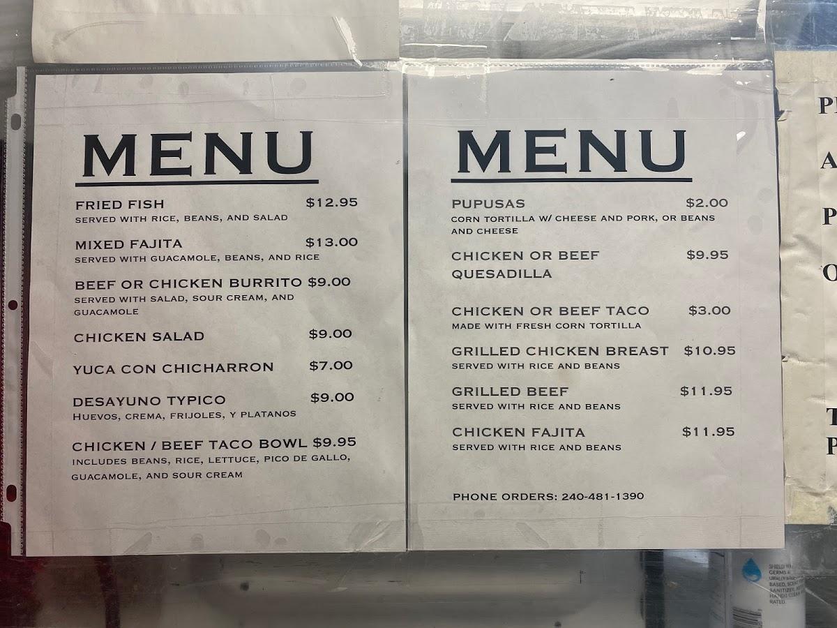 Carta del restaurante 3 Hermanos: Food Truck Taqueria Y Pupuseria ...