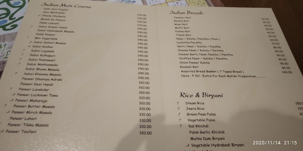 Menu at Bay Leaf, Surat, 5QMP+PF5