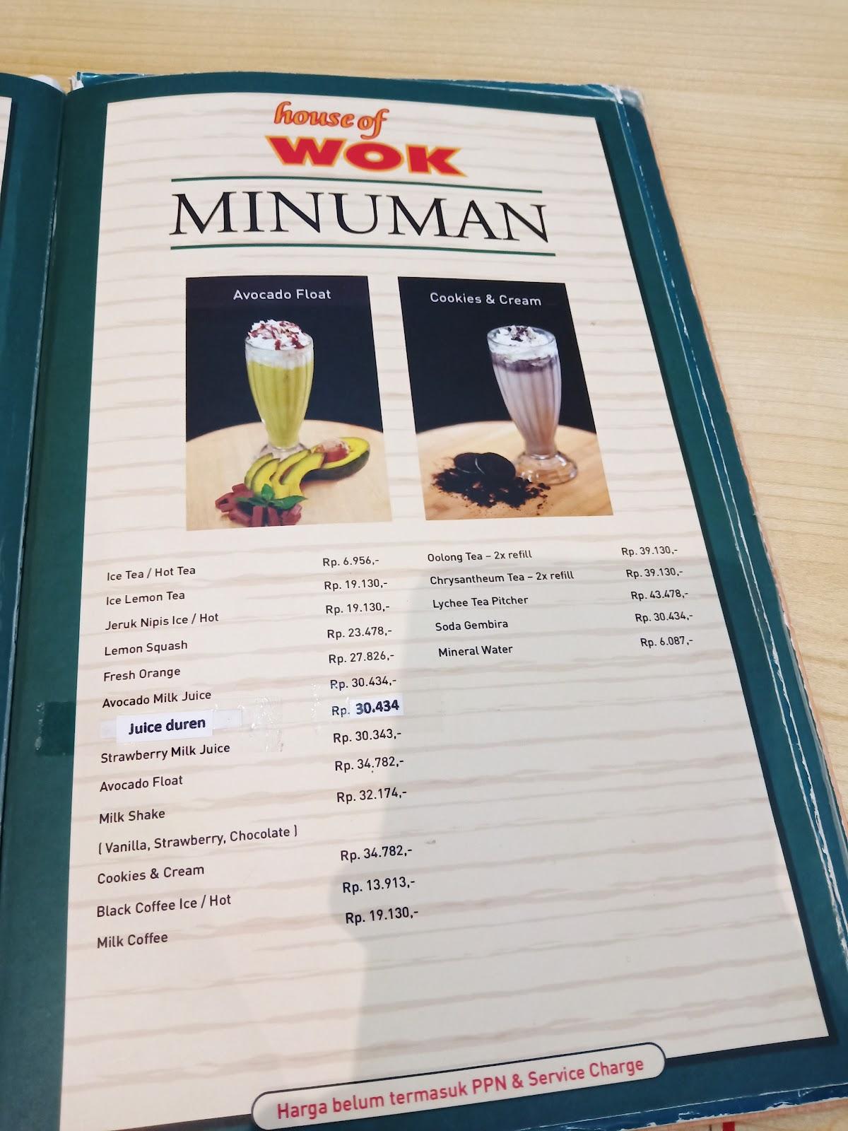 Menu at House Of Wok Palu restaurant, Palu