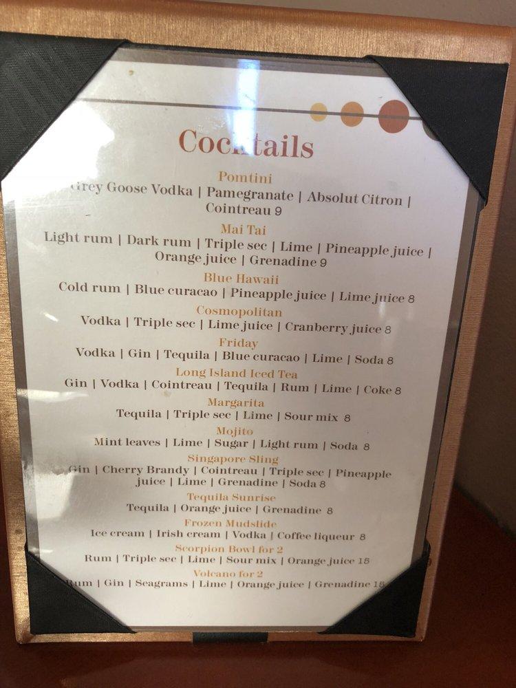 Menu at Pom's Thai Restaurant, South Portland