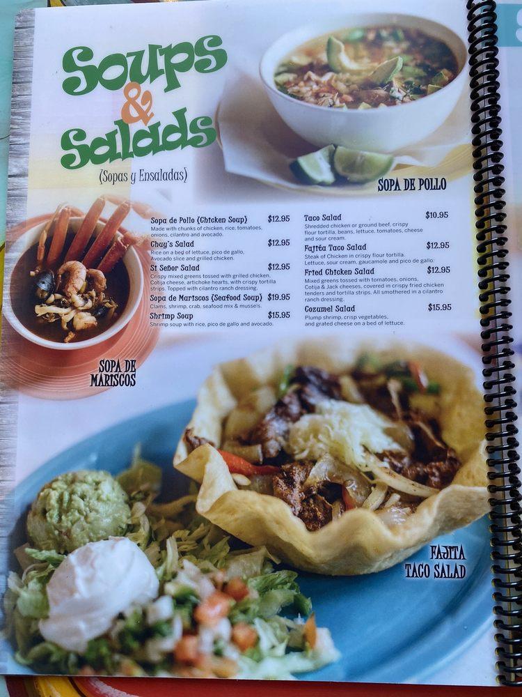 Menu at Si Señor Mexican Restaurant, Eldon