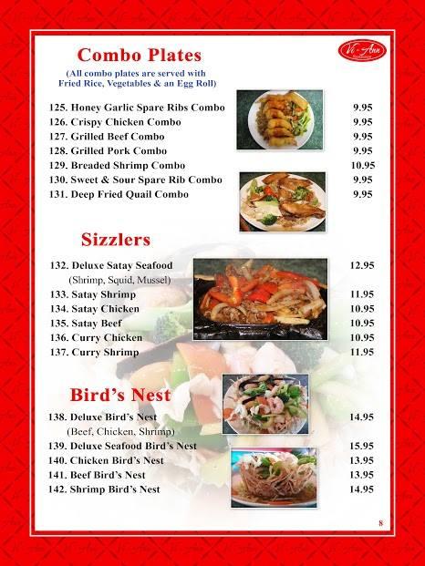 Menu at Vi-Ann Restaurant, Winnipeg, Notre Dame Ave