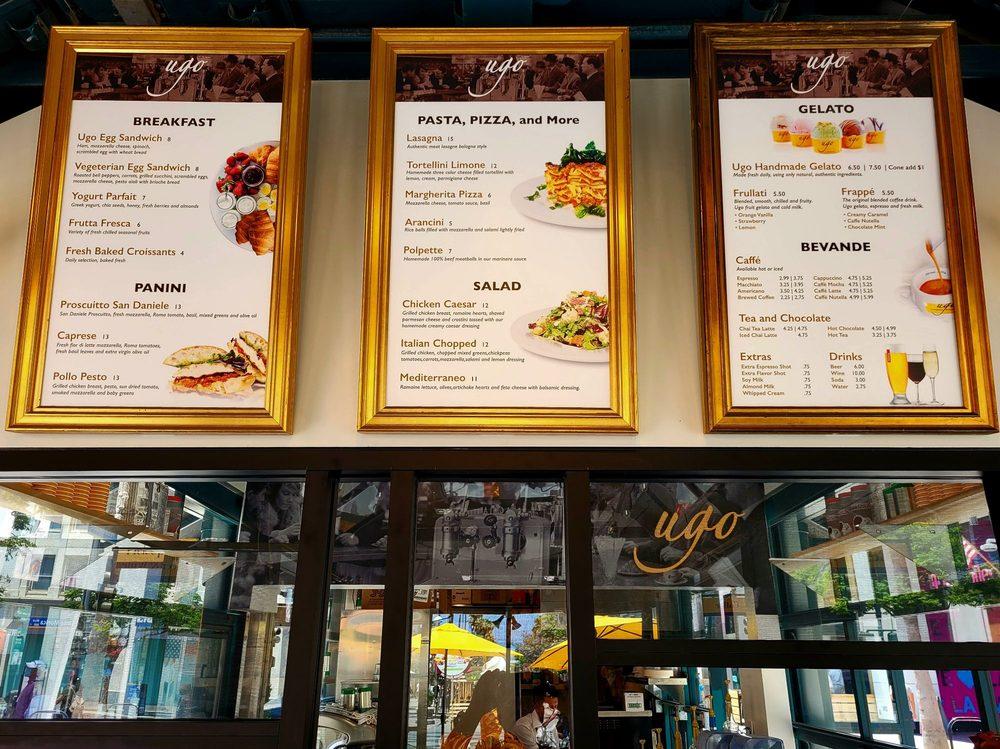 Menu at Ugo Cafe, Santa Monica, 315 Colorado Ave
