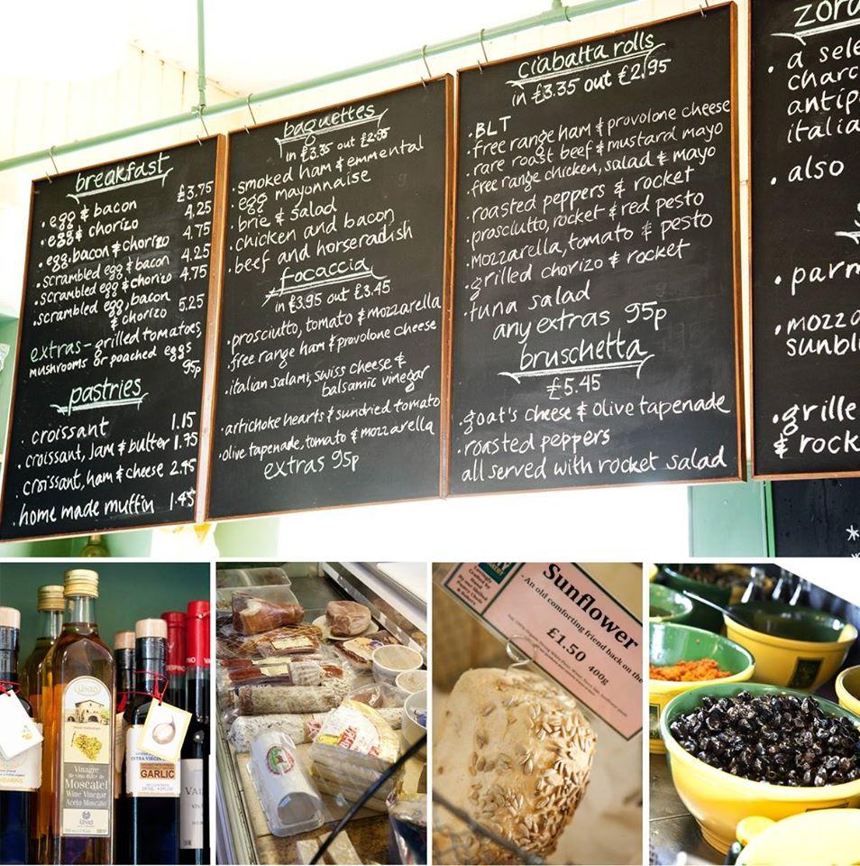 Menu at zoran's deli cafe, Twickenham