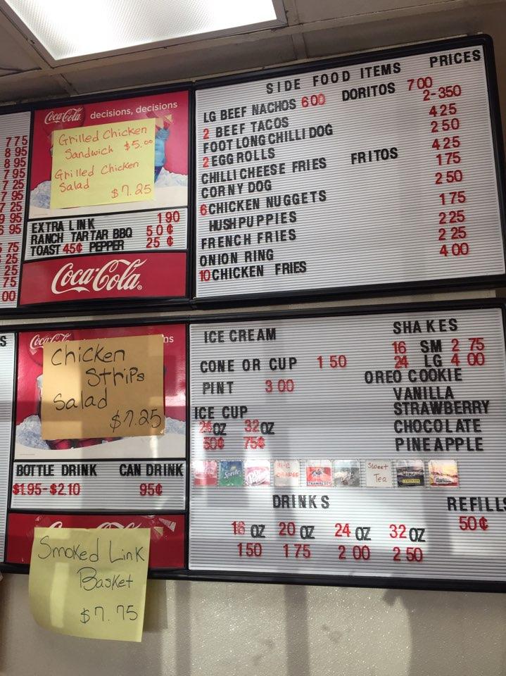 Menu at Good Luck Drive In fast food, Dallas, E Ledbetter Dr