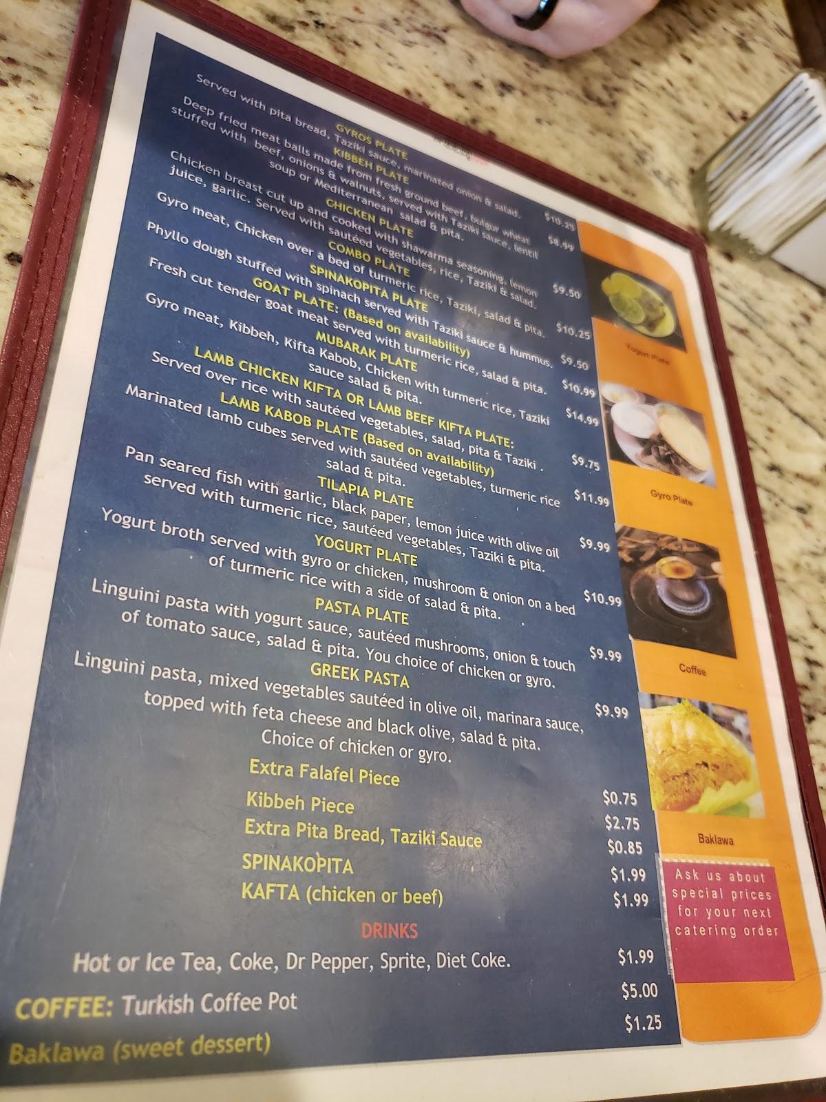 Menu at Layla’s Gyros and Pizzeria, North Little Rock